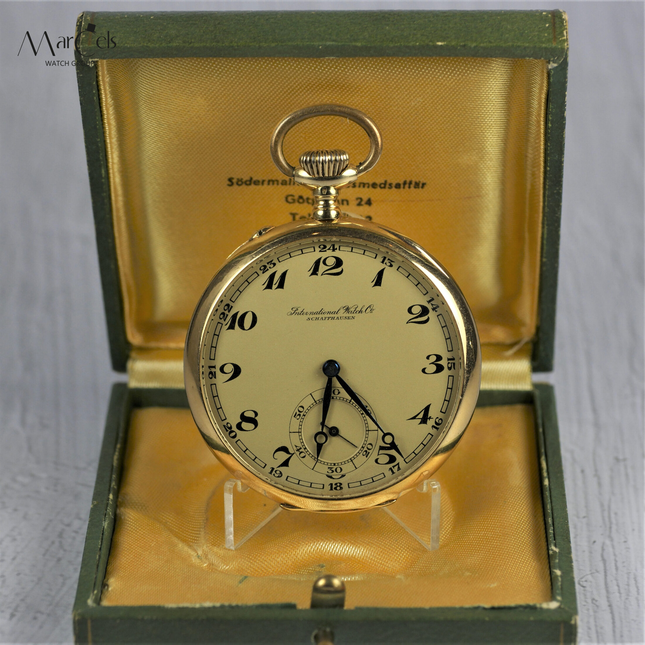 Antique IWC pocket watch, 18CT, 1915 | Marcels Watch