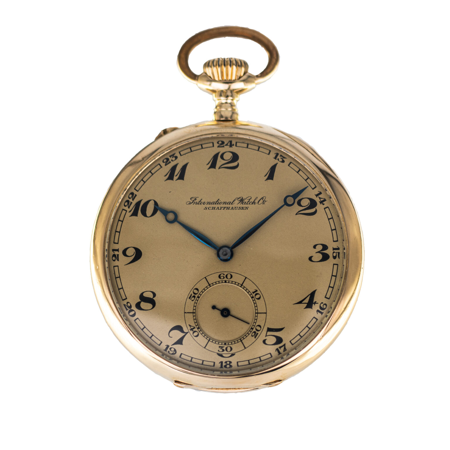 Antique pocket watch from IWC, 18CT gold, 1915 | Marcels Watch