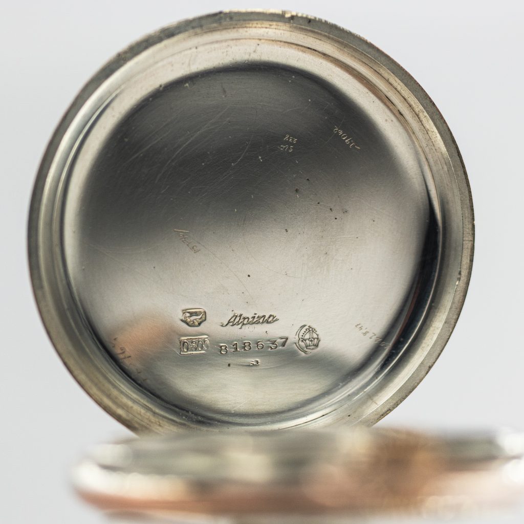 Antique Alpina silver pocket watch, 1930/40s | Marcels Watch
