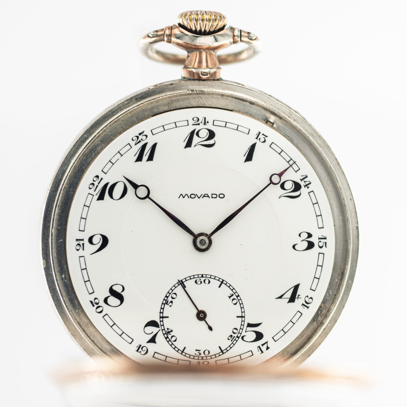 Antique Movado silver pocket watch, 1930/40s | Marcels Watch