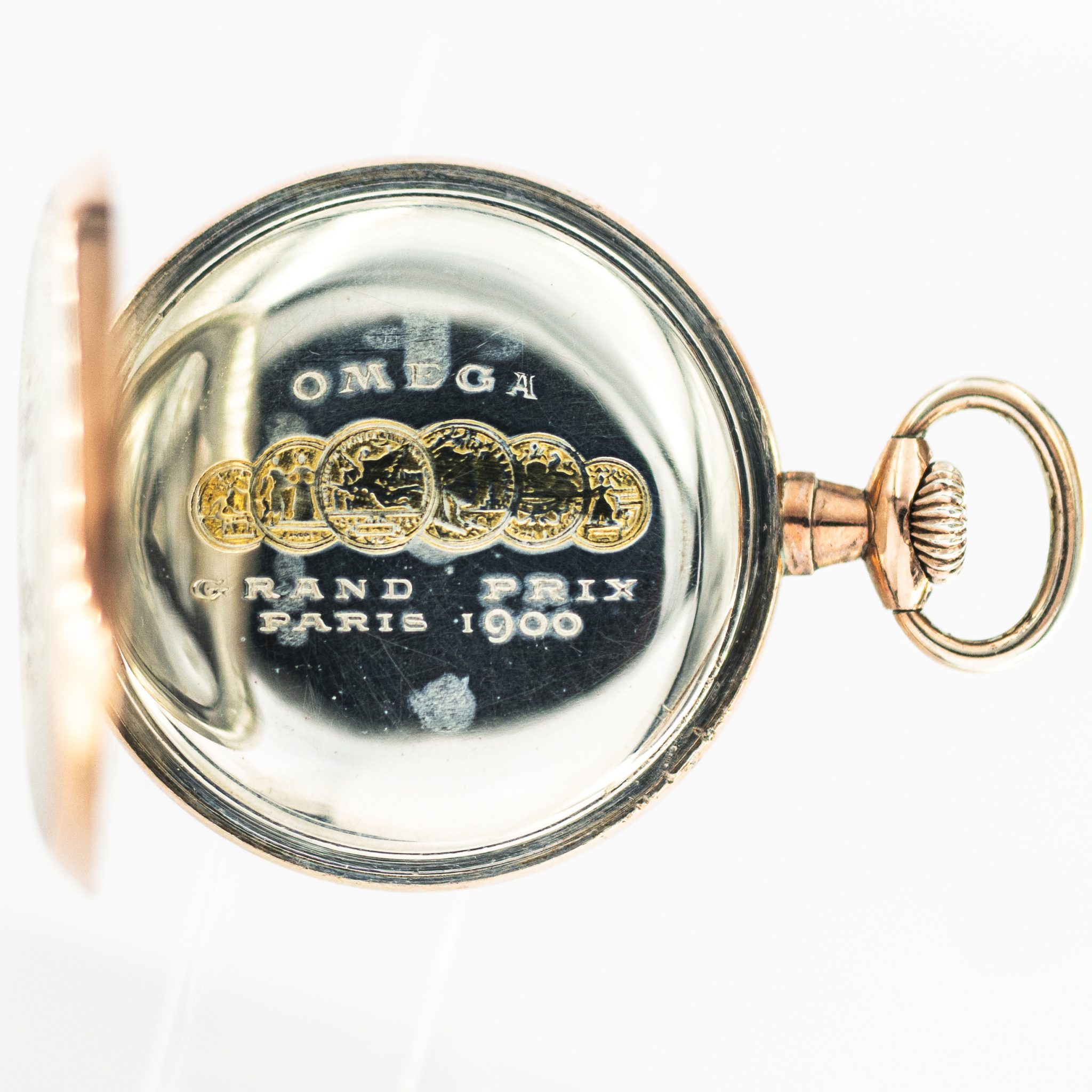 Antique silver ladies pocket watch Omega red twelve, 1914 | Marcels Watch