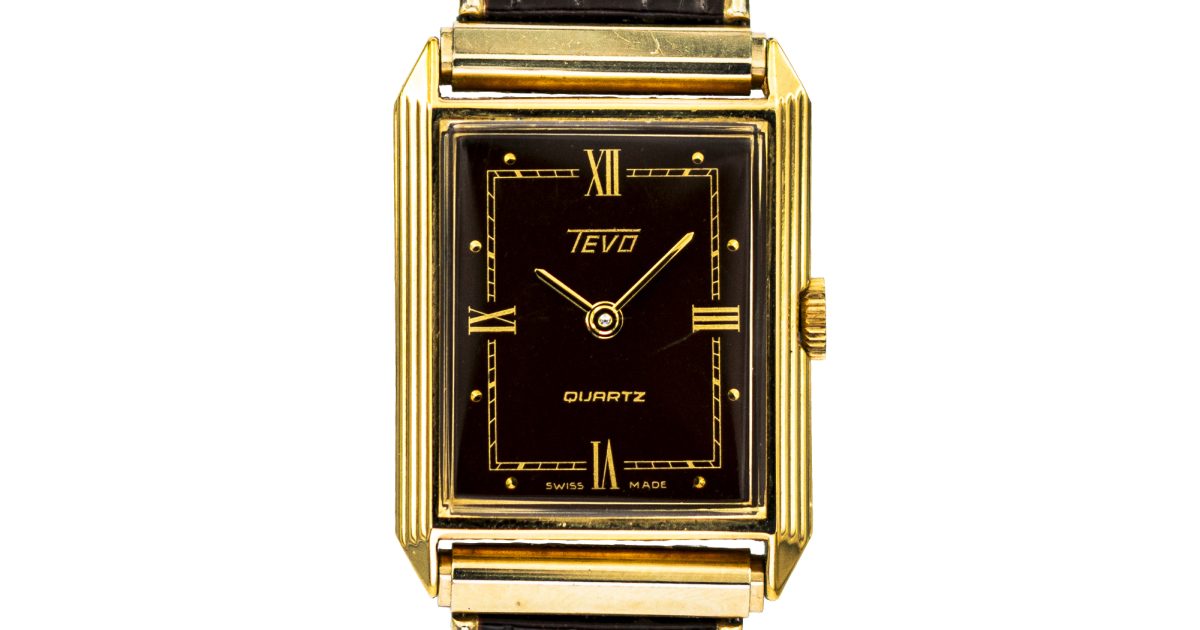 Vintage ladies Tevo 20226 “Tank”, 1980s, 23,5 x 22 mm | Marcels Watch