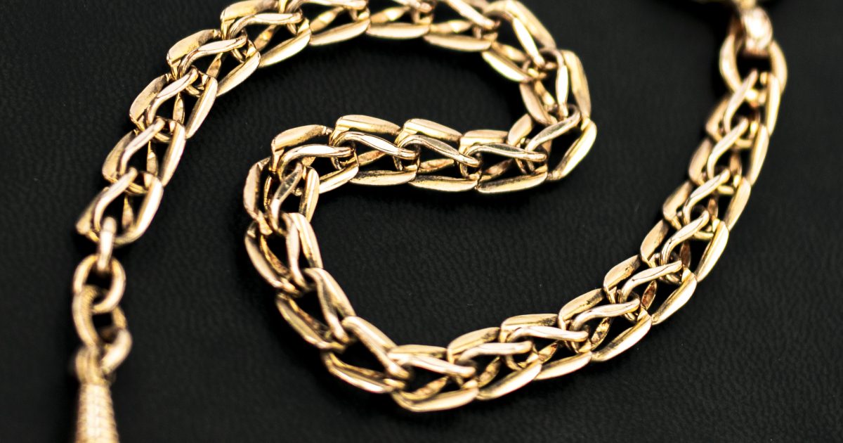 Antique gould doublé pocket watch chain double looped, first half of ...